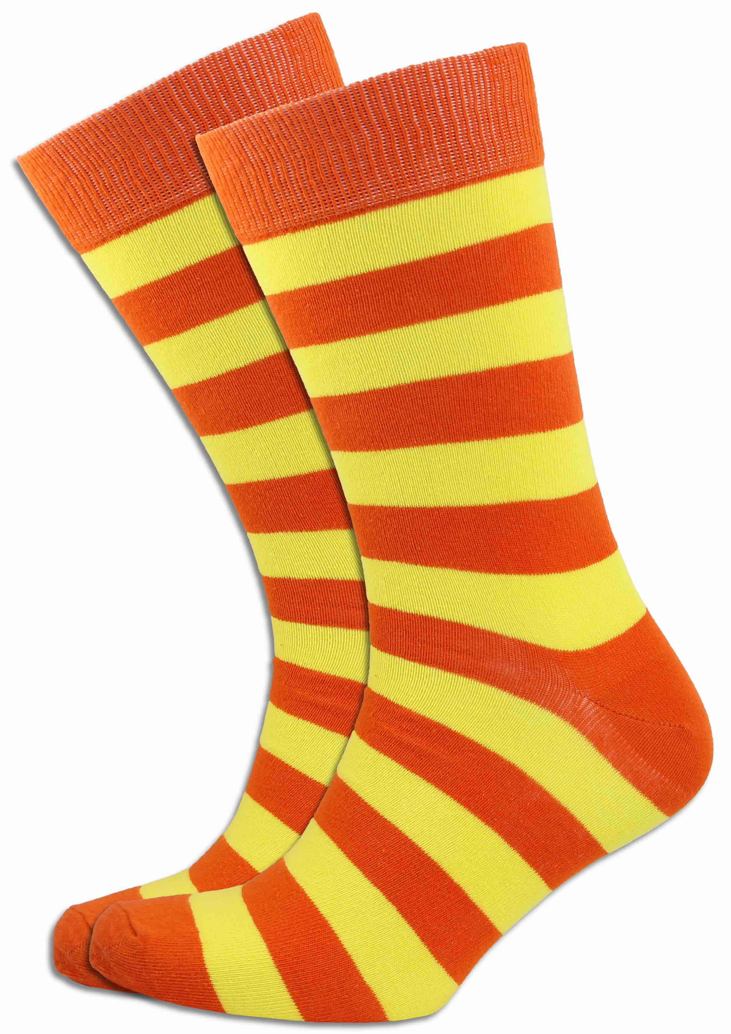 Red And Yellow Striped Socks